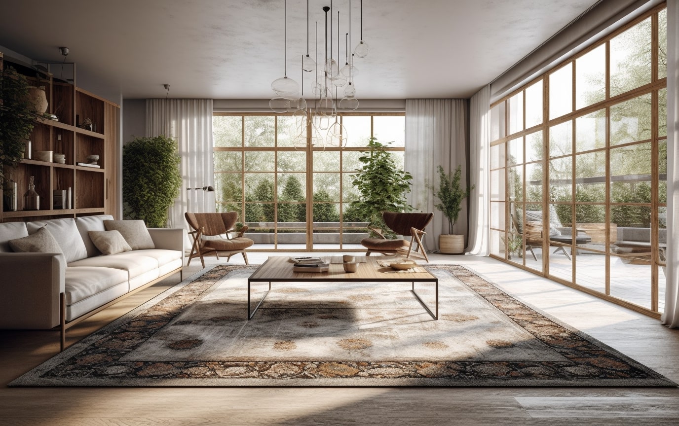 Size Area Rug For A Free Flowing Open Concept Living Room - Craigshirt