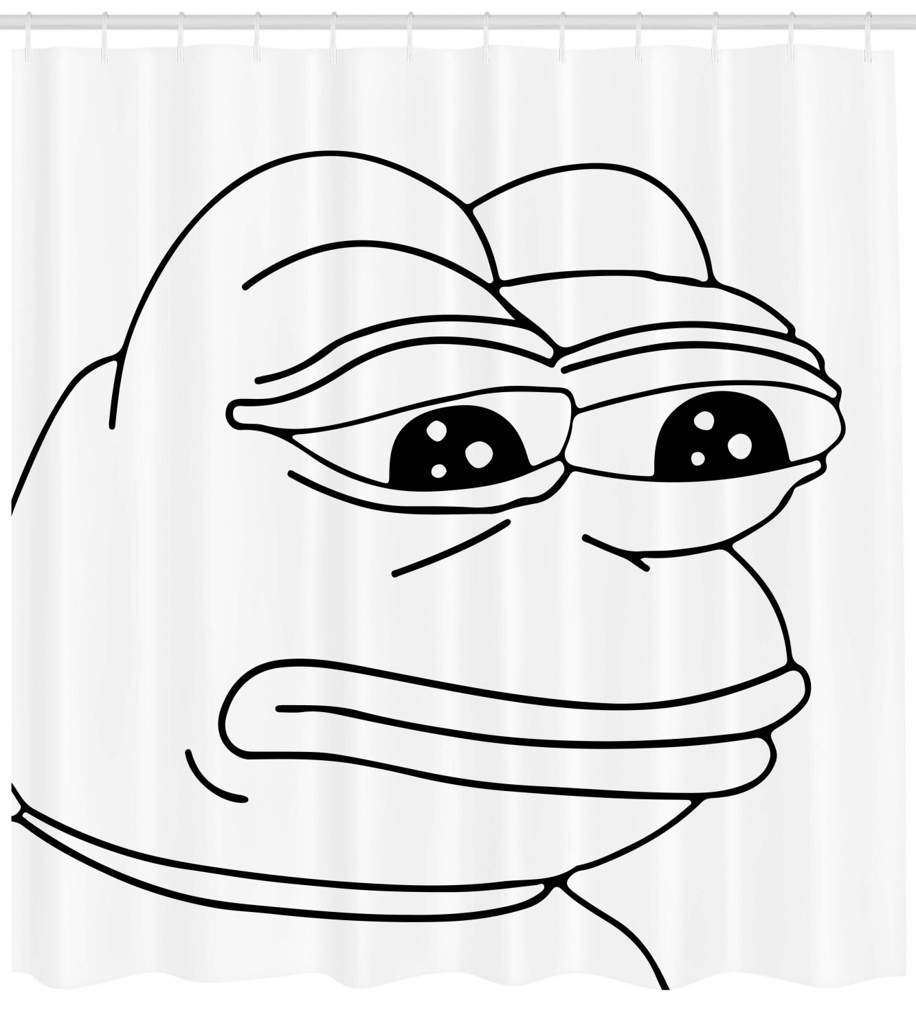 Adorable Crying Frog Meme Shower Curtain for Your Bathroom - Craigshirt