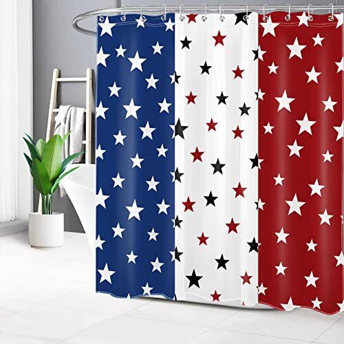 American Flag Independence Day Shower Curtain for a Patriotic Bathroom ...