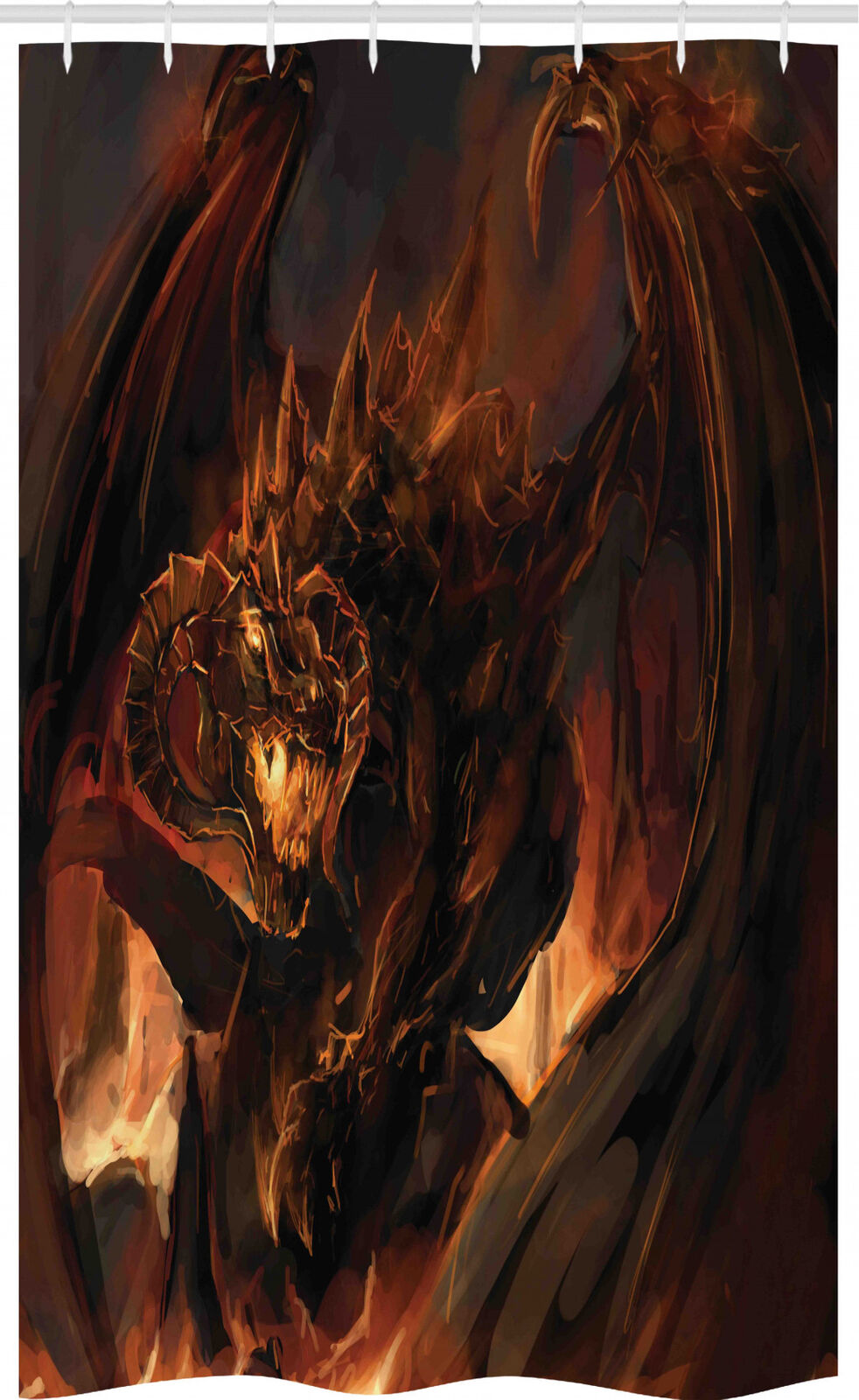 Eastern Chinese Myth-Inspired Dragon Stall Shower Curtain for Bathroom ...