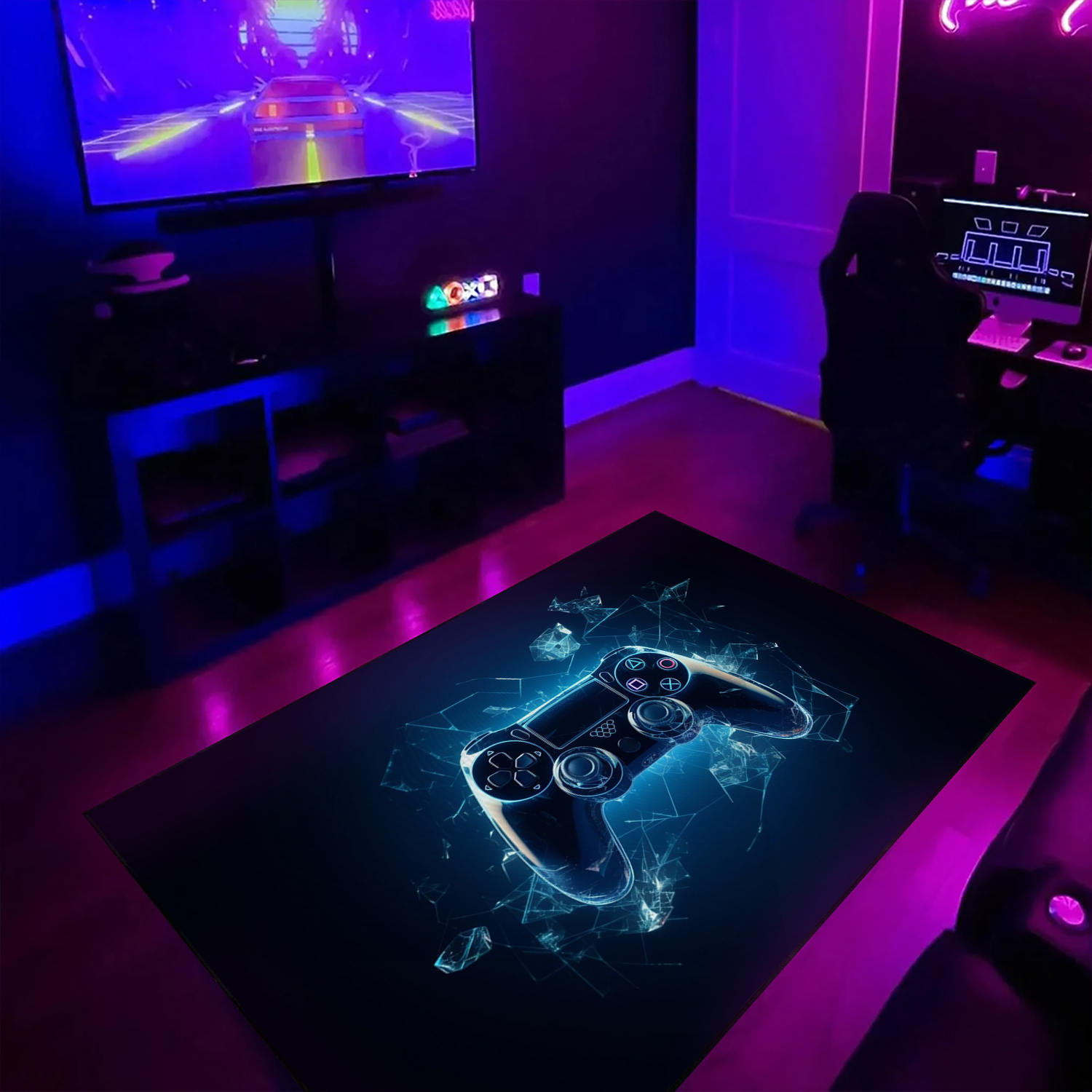 Personalized Game Room Themed Rugs for Boys - 3D Gaming Carpet A49 ...