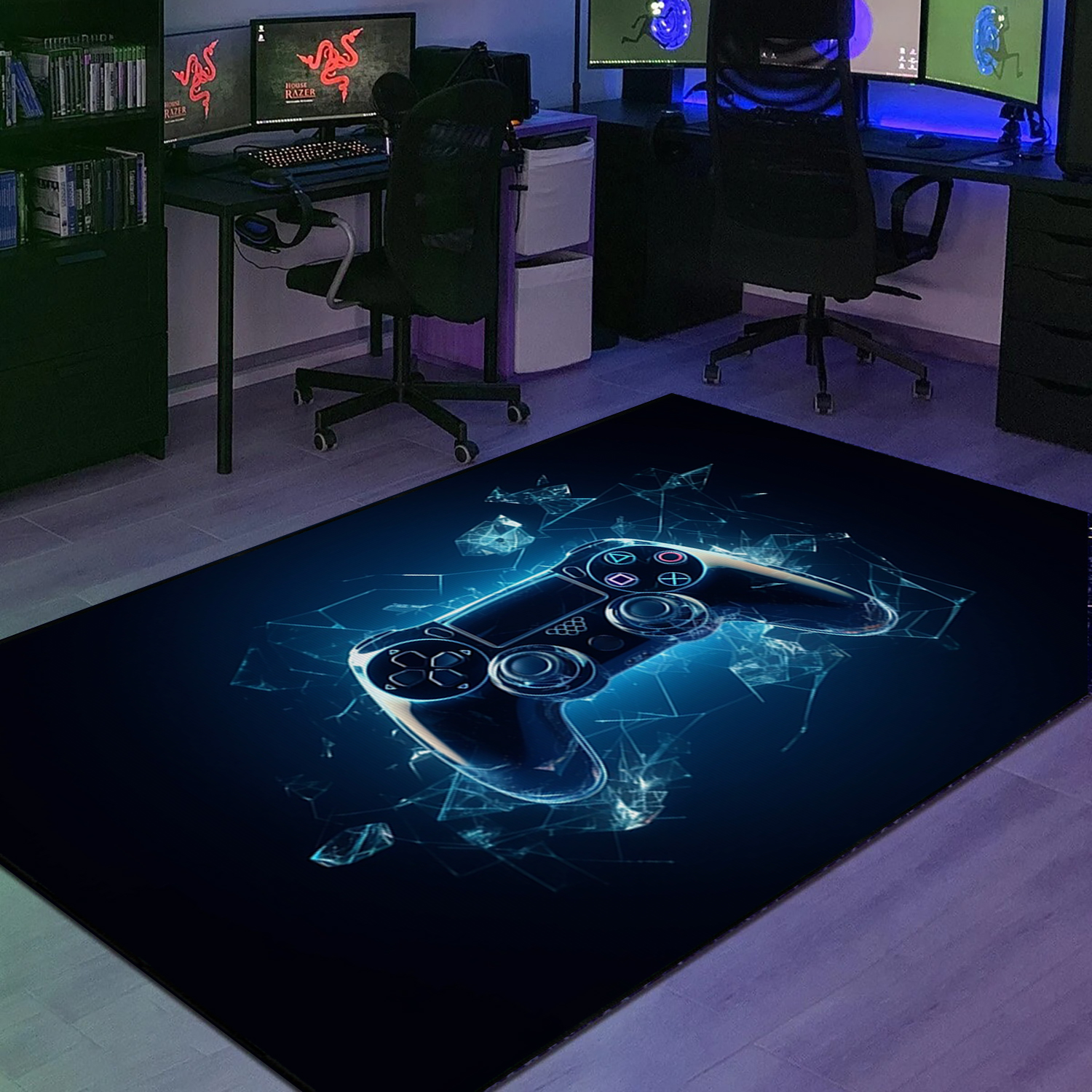 Personalized Game Room Themed Rugs for Boys - 3D Gaming Carpet A49 ...