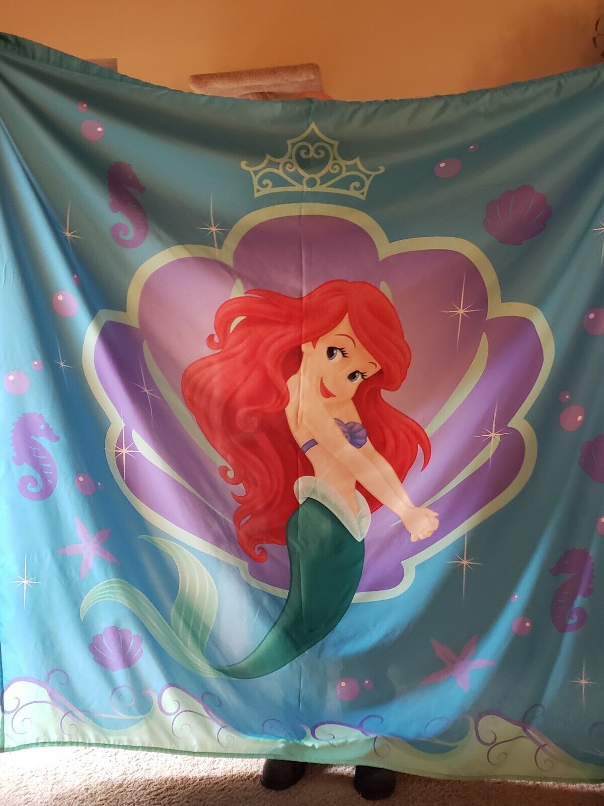 Rare Disney Ariel the Little Mermaid Fabric Shower Curtain, Perfect ...