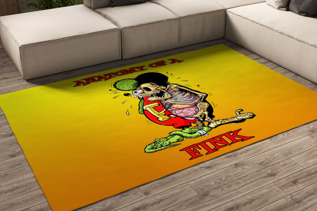 Explore the Anatomy of a Fink with Rat Fink Rug - Craigshirt