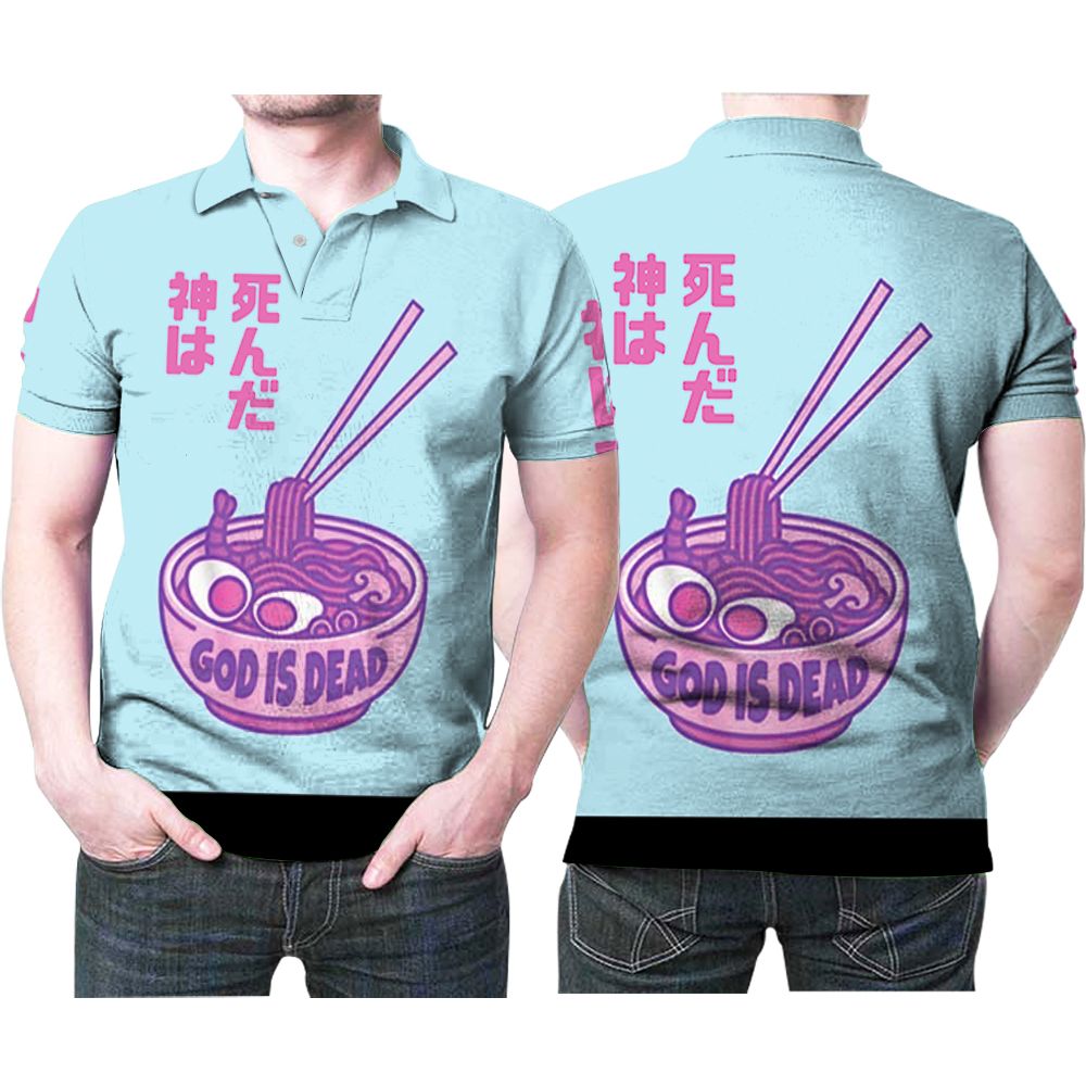 Japanese Ramen God Is Dead Noodle Funny Polo Shirt - Craigshirt