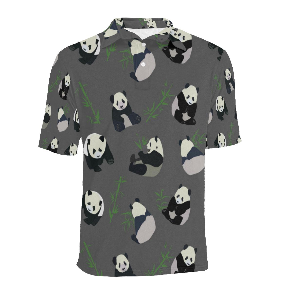 Panda Pattern 3D Printed Polo Shirt - Craigshirt