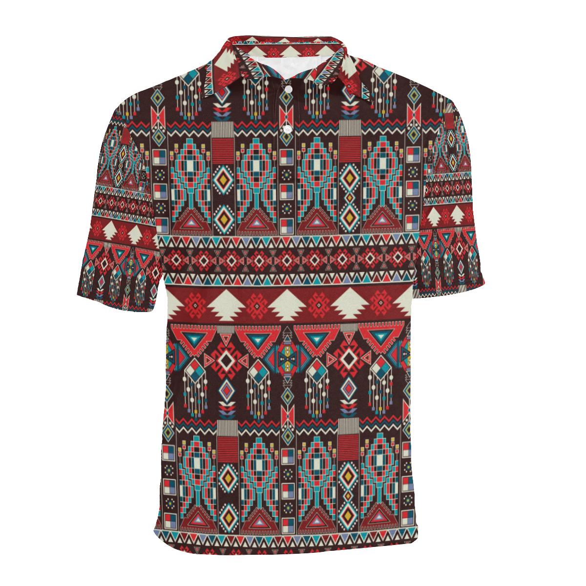 Tribal Aztec Indians Native American 3D Printed Polo Shirt - Craigshirt
